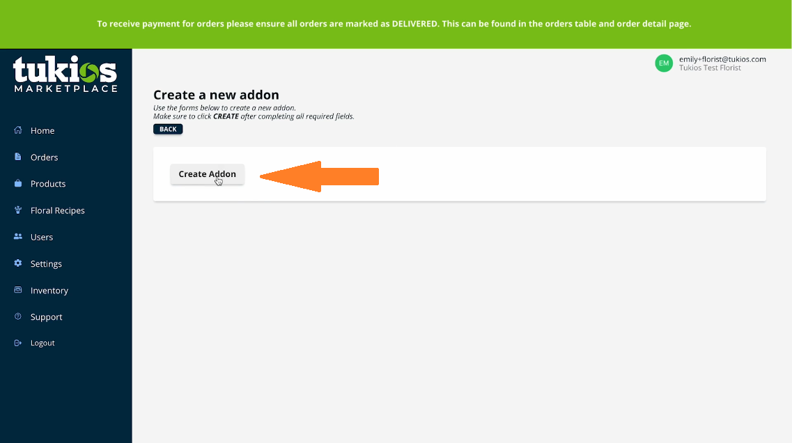 How to use Customization and Addons in the Tukios Marketplace?
